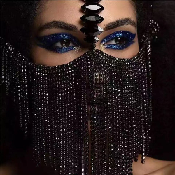 Crystal Face Veil - Etsy