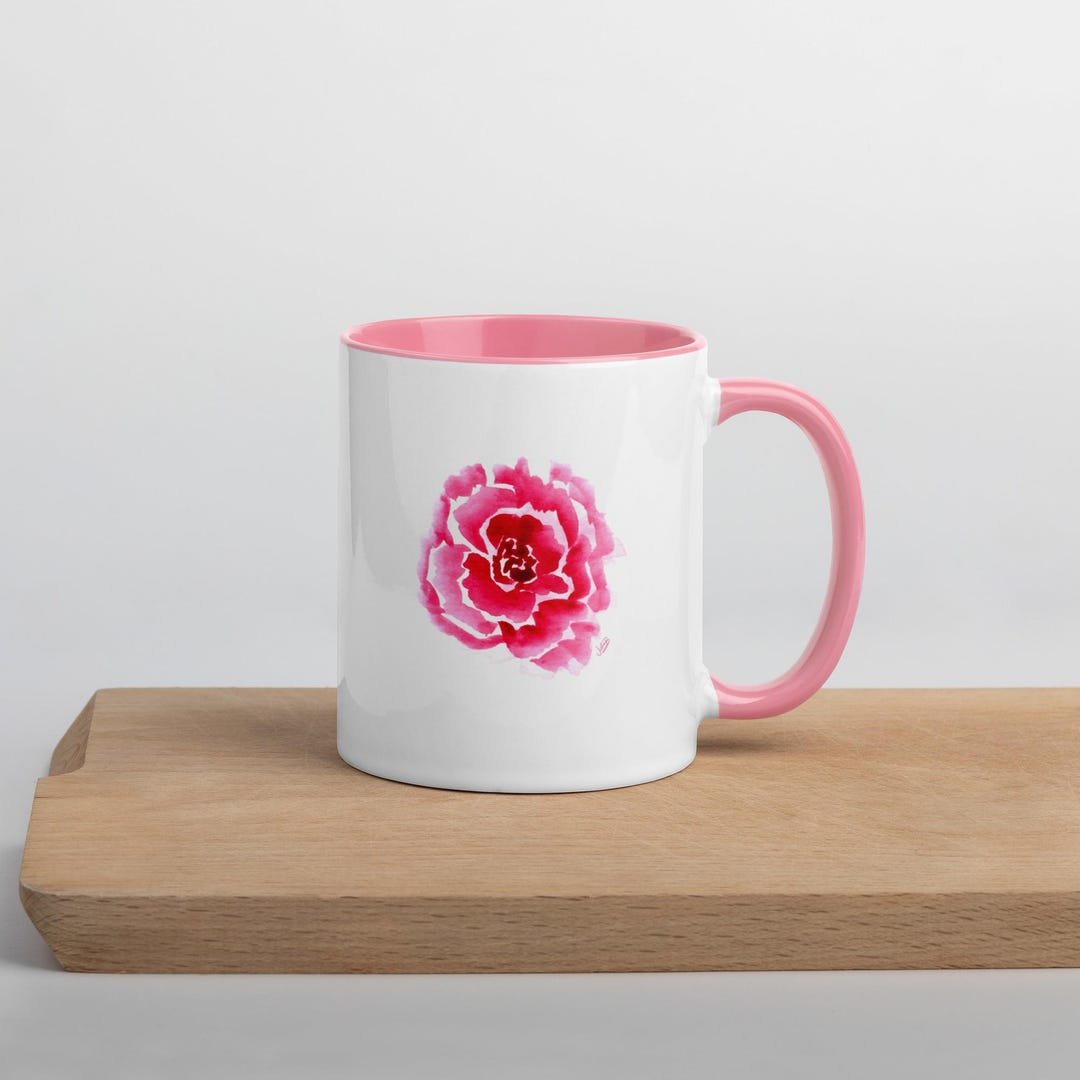 Single Rose Mug - Etsy