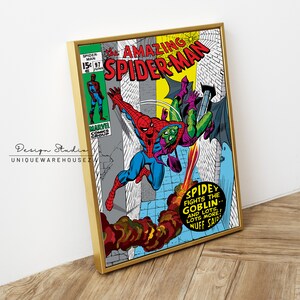 Spiderman Vintage Poster Set of 6 Poster Green Goblin Poster Spiderman ...