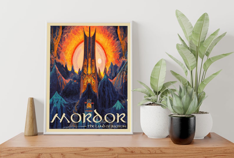 Lord of the Rings Poster Mordor Poster LOTR Middle Earth - Etsy