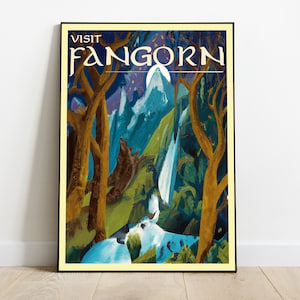 Lord of the Rings Poster Fangorn Poster LOTR Middle Earth Fangorn ...