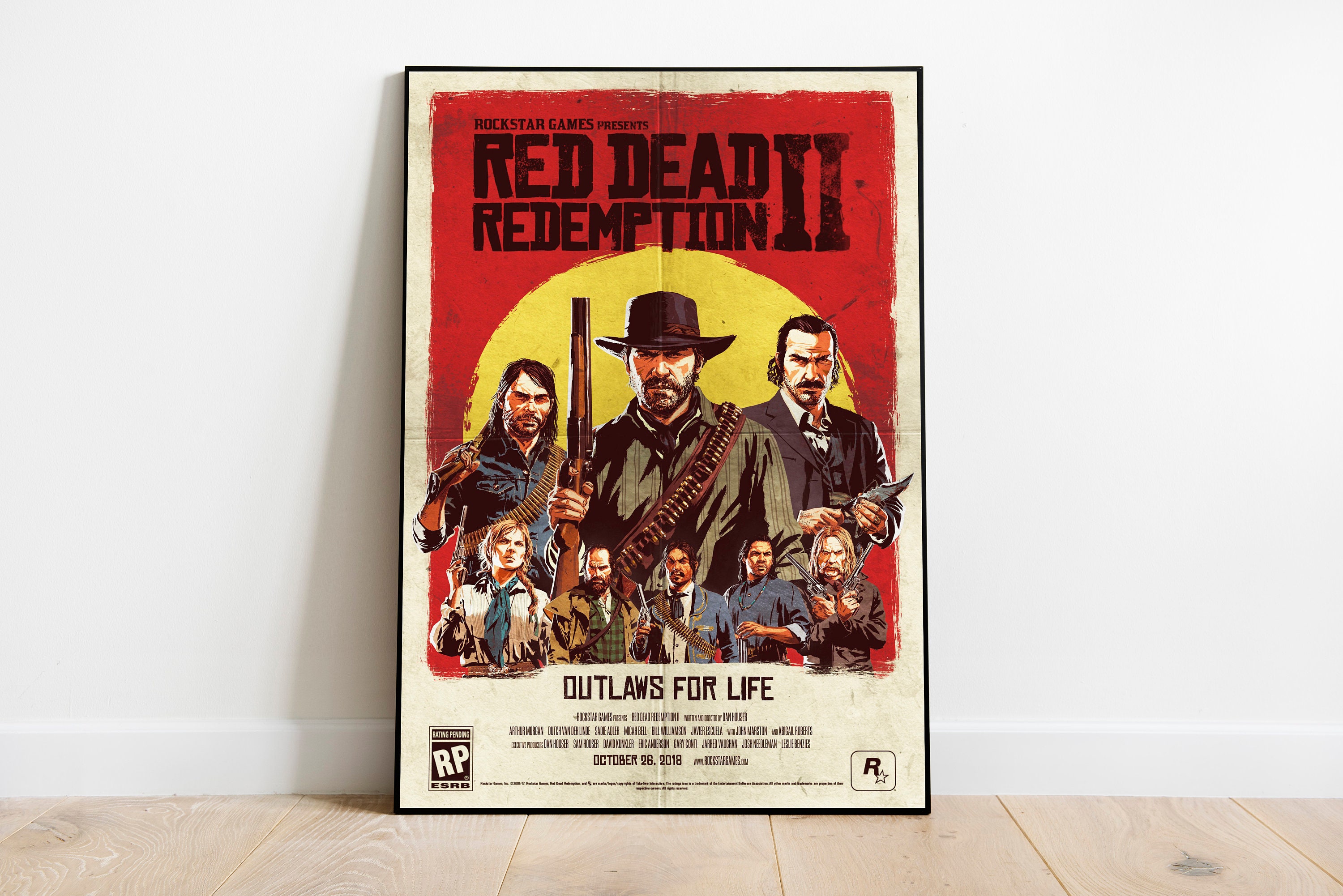 Red Dead Redemption Poster Rdr Poster Rdr 2 Poster Red - Etsy