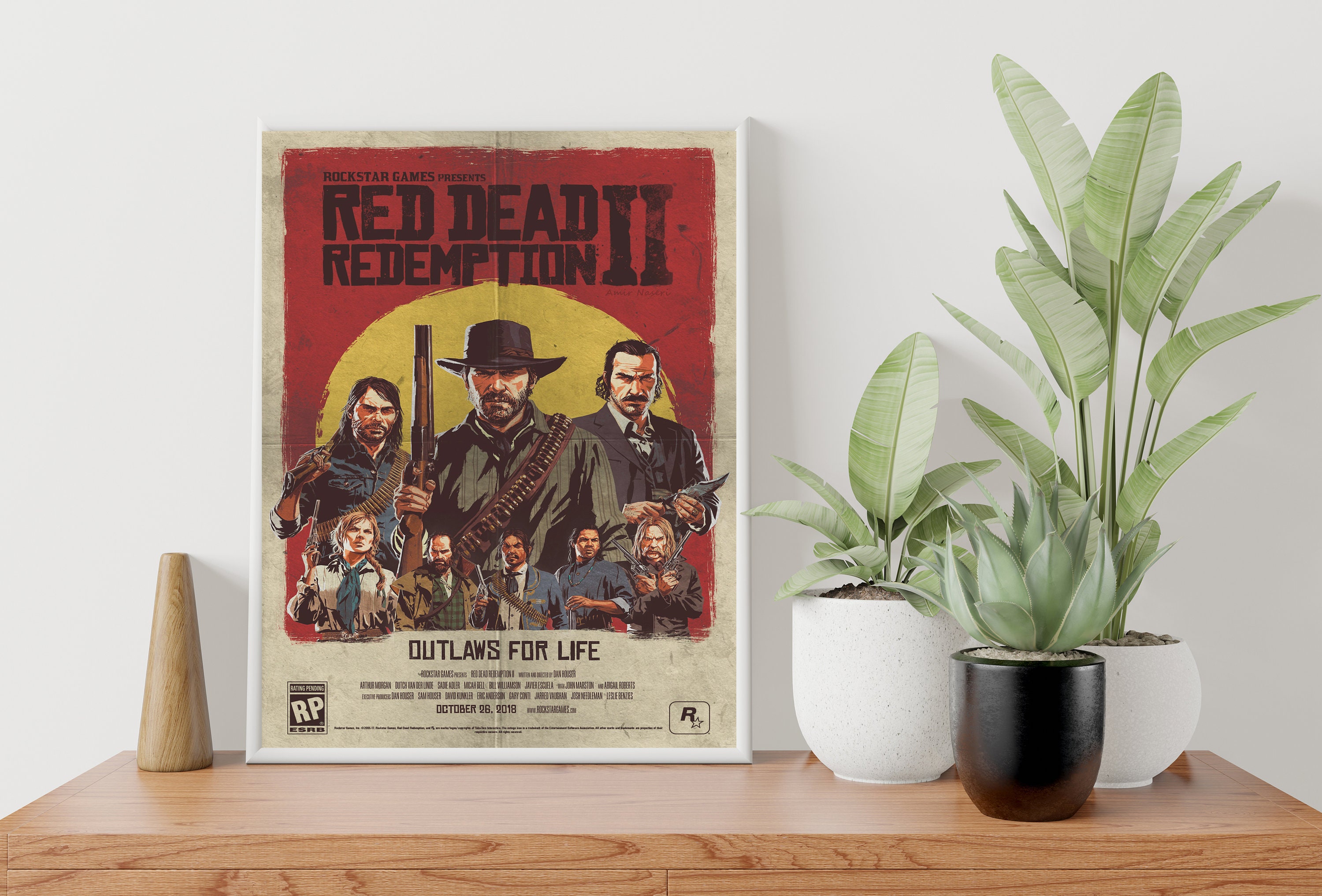 Red Dead Redemption Poster | Rdr Poster | Rdr 2 Poster | Red Dead ...