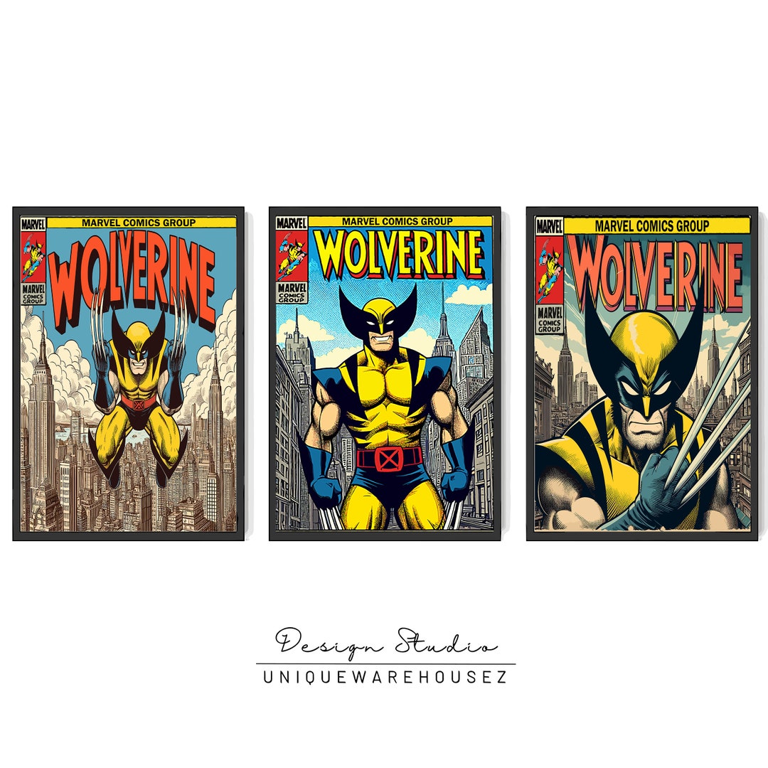 Wolverine Poster Marvel Poster Set of 3 Poster X Men Poster Spiderman ...