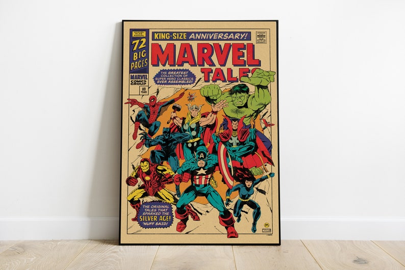 Avengers Poster Marvel Poster Spiderman Poster Vintage - Etsy