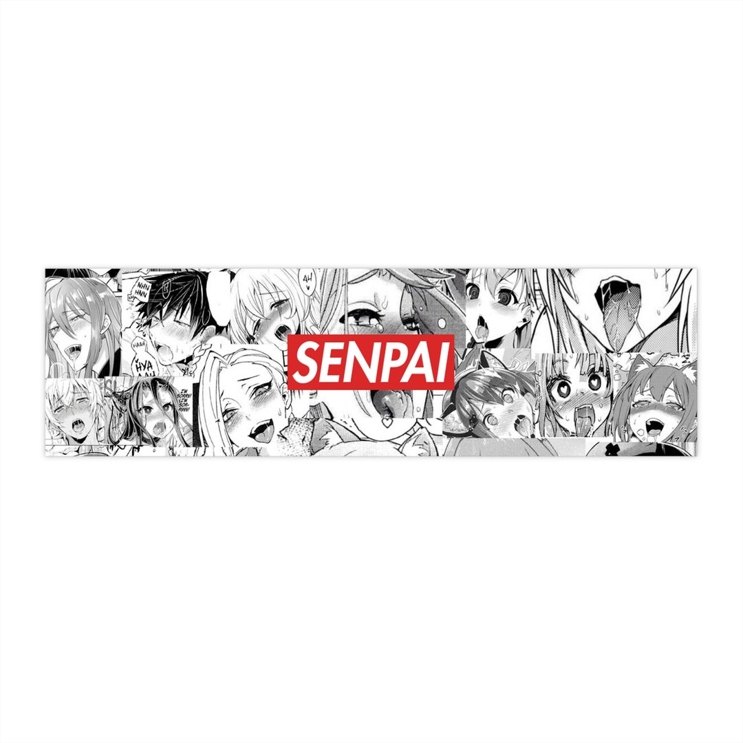 Ahegao Senpai Bumper Sticker Etsy