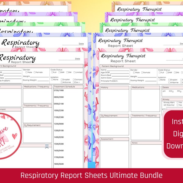 Respiratory Report Sheet - Etsy