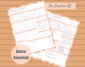 Respiratory Therapist Brain Report Sheet, 2 Patients, RT Template for ...