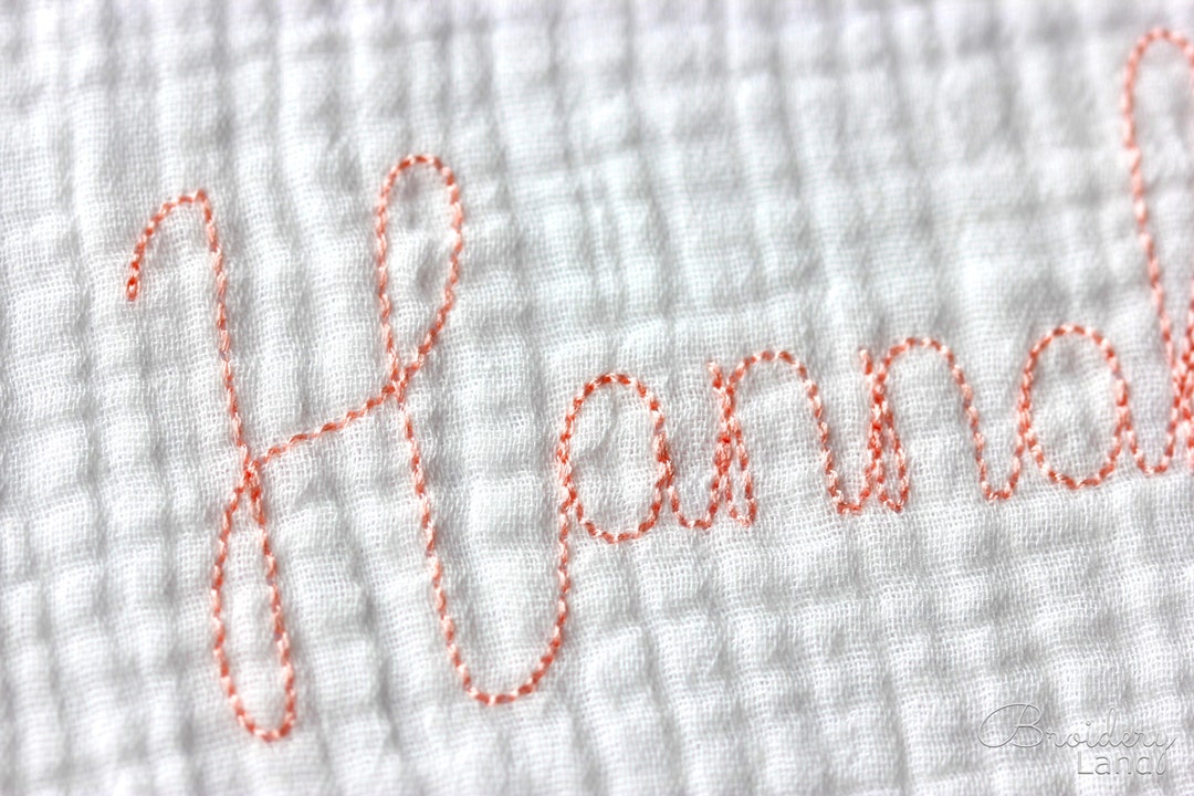 Bean Script Font Machine Embroidery Handwritten Alphabet 6 Sizes: 0.75 ...