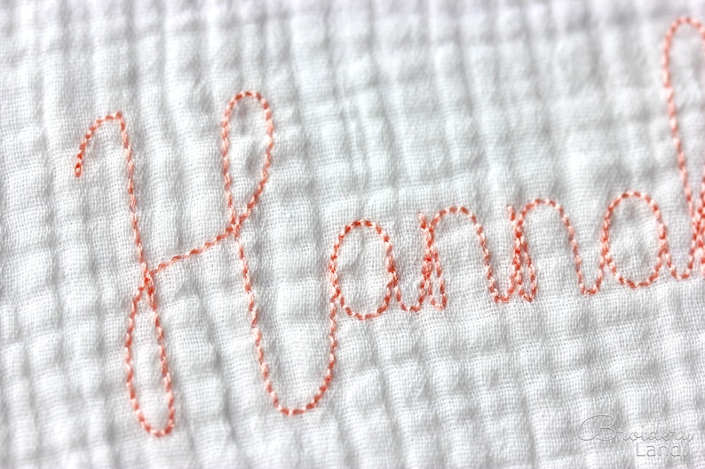 Bean Script Font Machine Embroidery Handwritten Alphabet 6 - Etsy