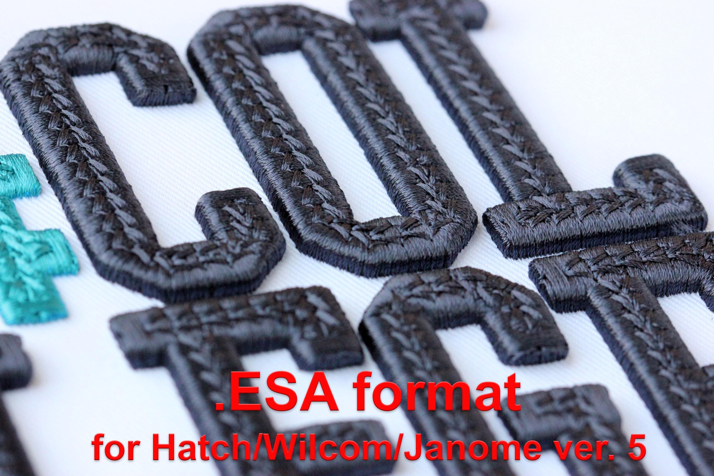 ESA 3D College Font ~ Puffy Foam Machine Embroidery ~ Narrow Varsity ...