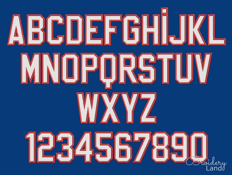 Applique Embroidery Font Sport College Varsity Alphabet 6 Sizes: 2", 3 ...