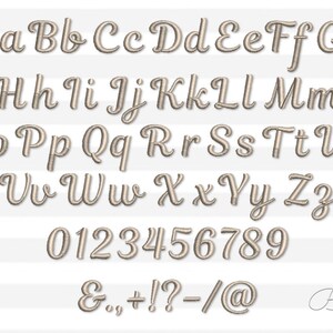 Ella Satin Machine Embroidery Font for Monogram Script - Etsy