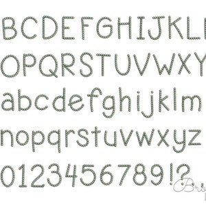 Pearlie Machine Embroidery Font Whimsical Alphabet for Personalization ...