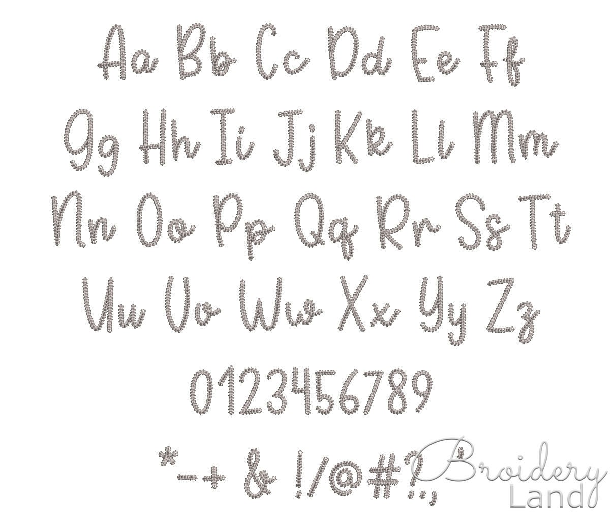 Dense Chain Script Font Machine Embroidery Handwritten "soleil ...