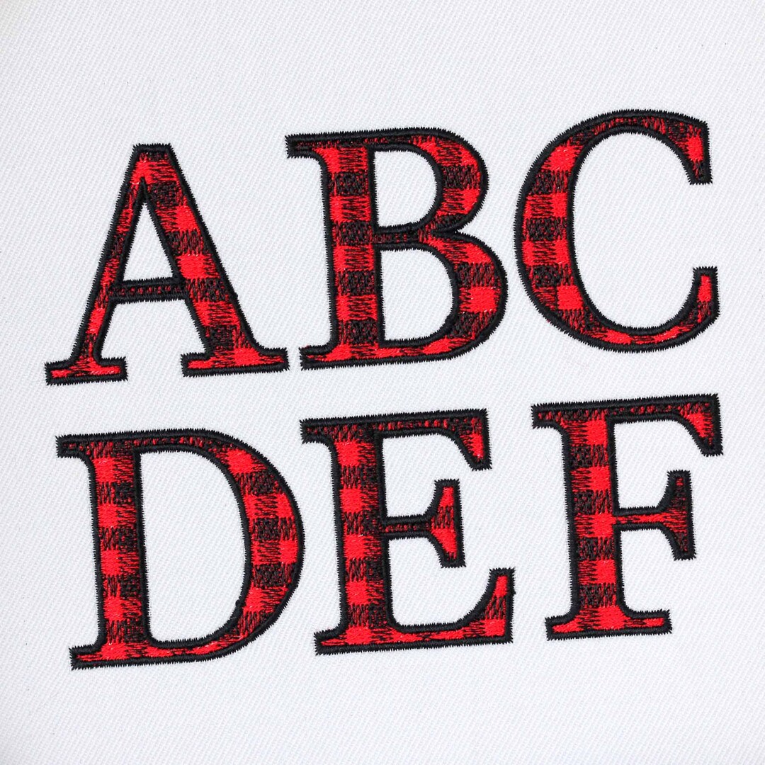 BX Included! Filled Buffalo Alphabet Machine Embroidery Monogram Font 4 ...