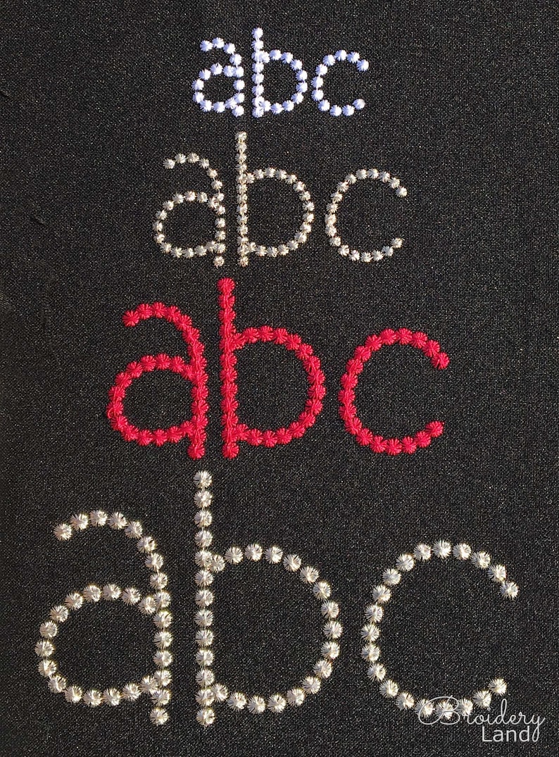 Pearlie Machine Embroidery Font Whimsical Alphabet for Personalization ...