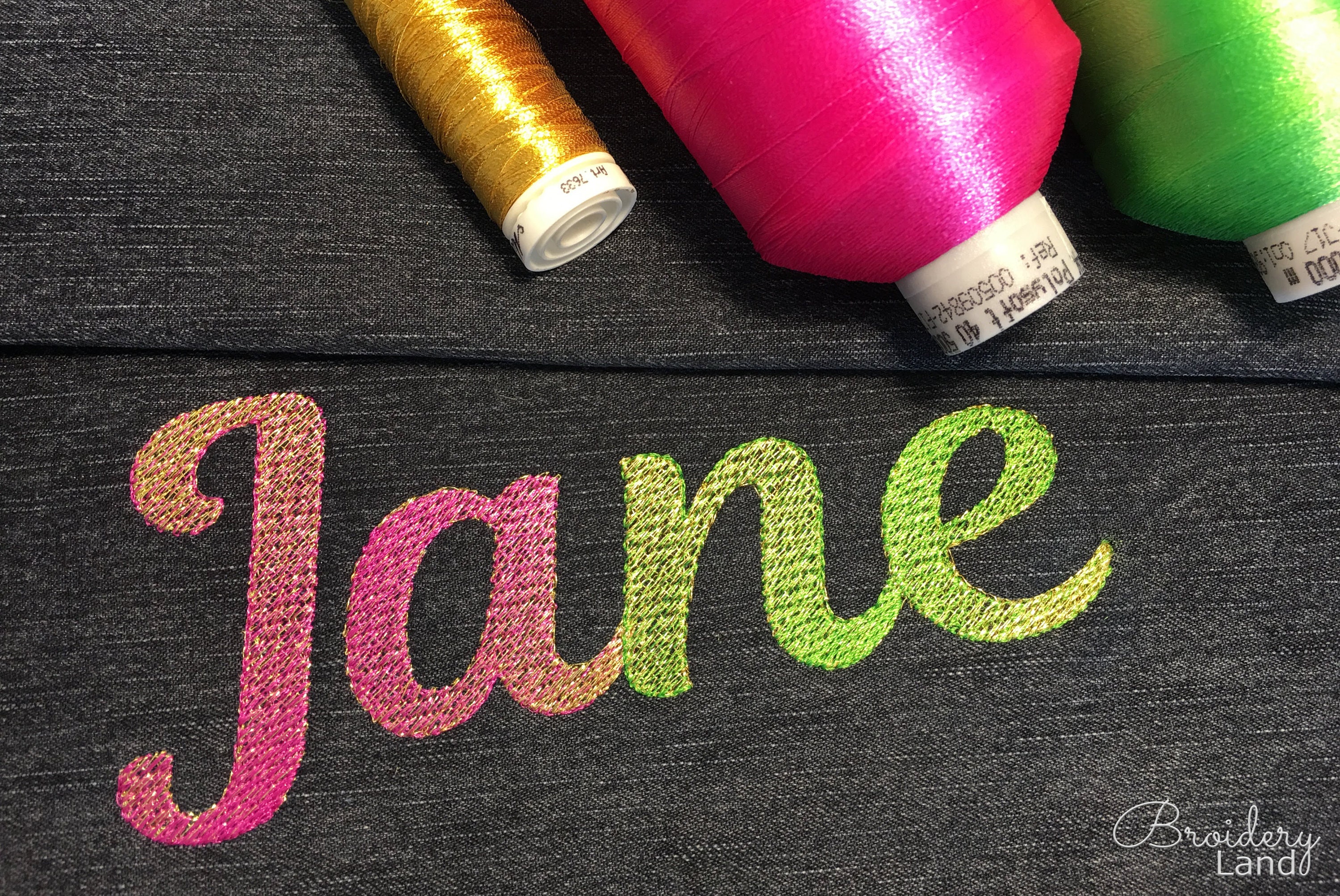 Ella Gradient Embroidery Font Ombre Alphabet Ordinary Threads Required ...
