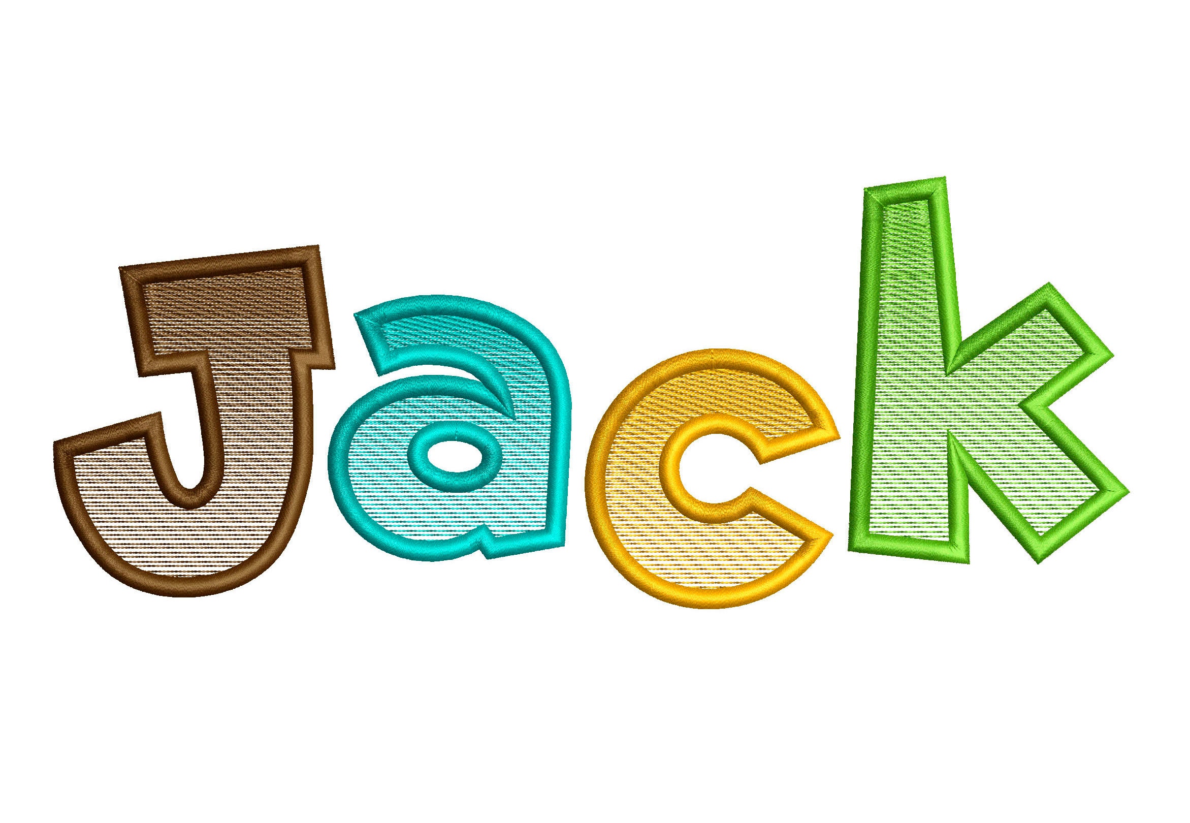Gradient Machine Embroidery Font One Colour Ombre Alphabet 4 Sizes: 1.5 ...