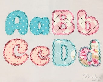Applique Embroidery Font Cute Alphabet for Personalization - Etsy