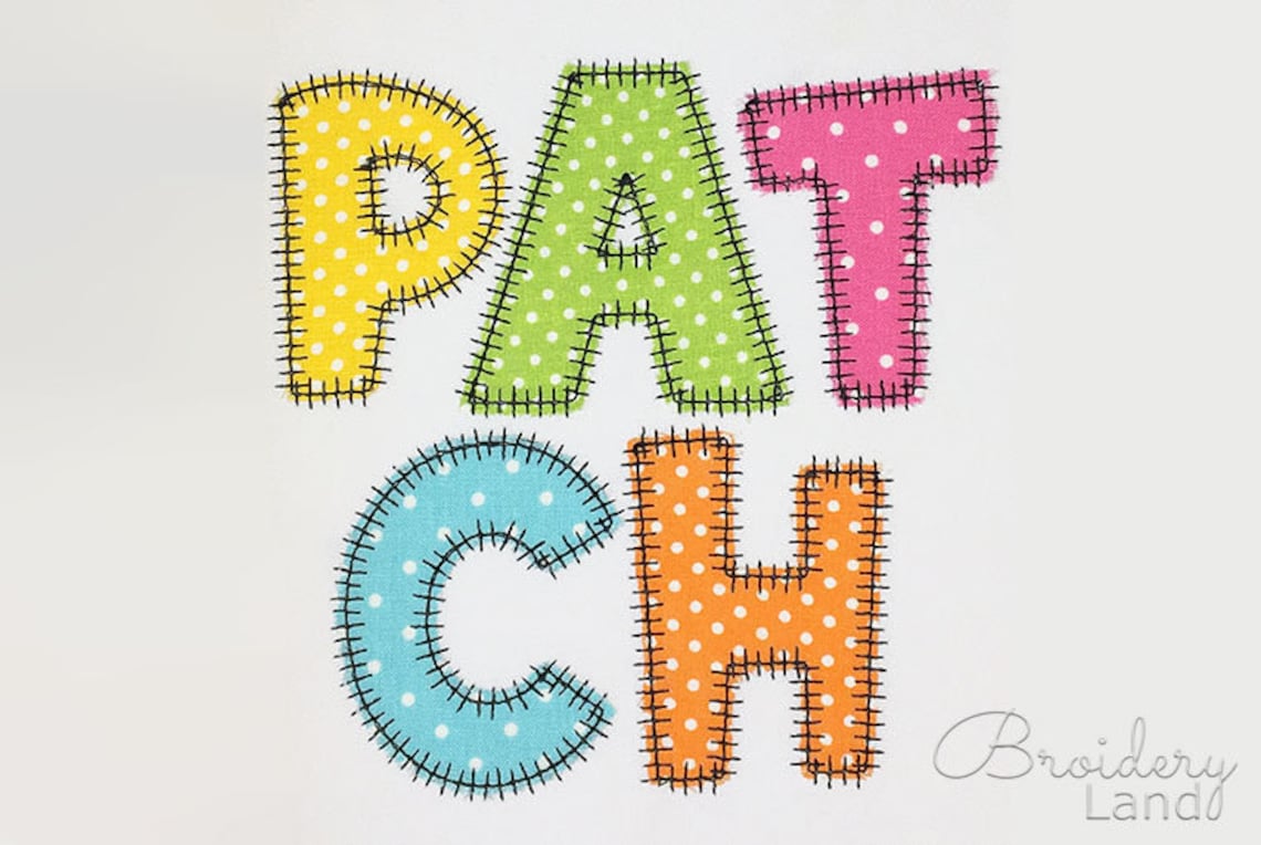 Applique "patch" Embroidery Font Cute Alphabet for Personalization Baby ...