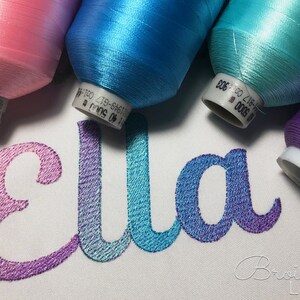 Ella Gradient Embroidery Font Ombre Alphabet Ordinary Threads Required ...