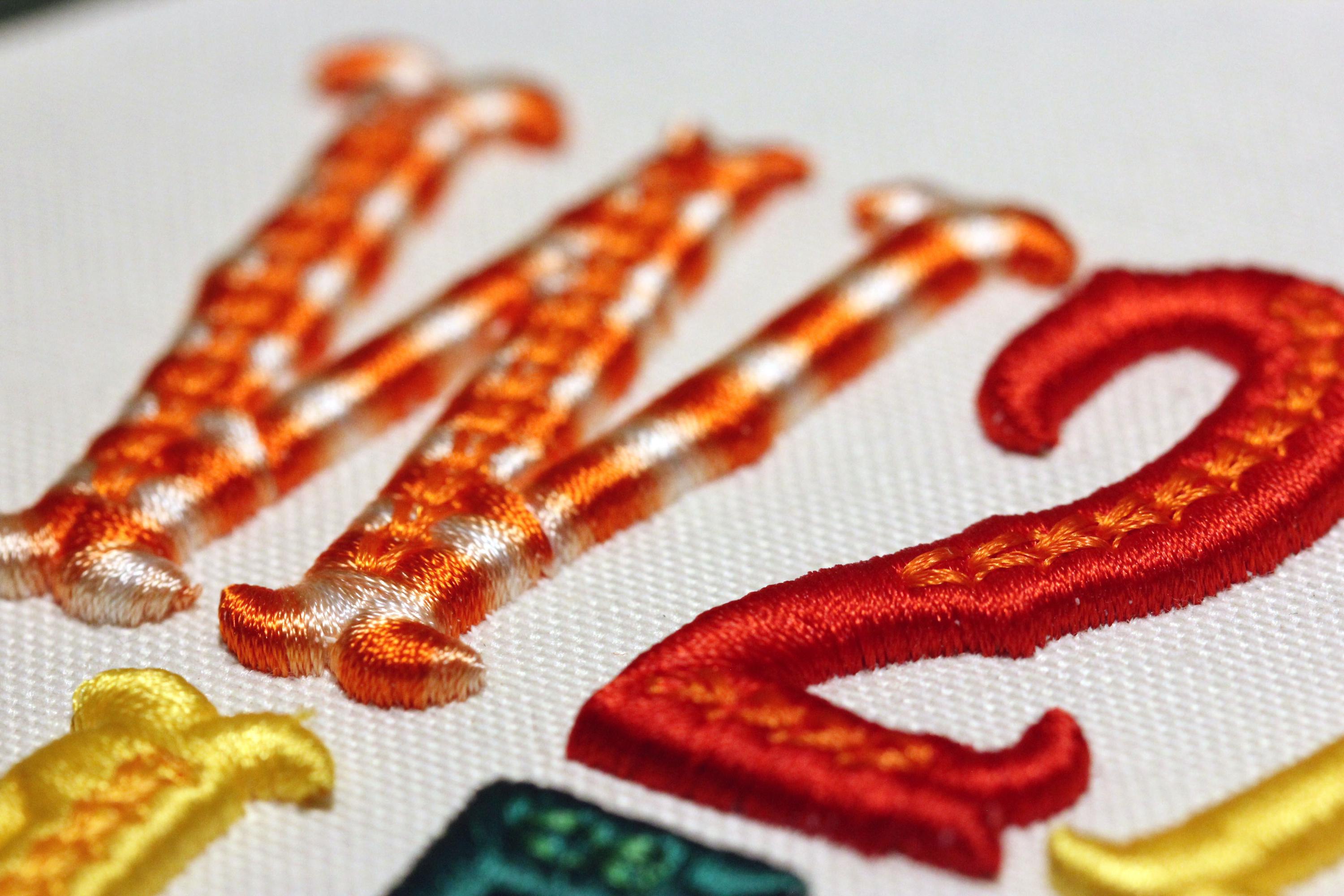 3D Fishtail Puffy Foam Machine Embroidery Font 4 Sizes BX Included - Etsy