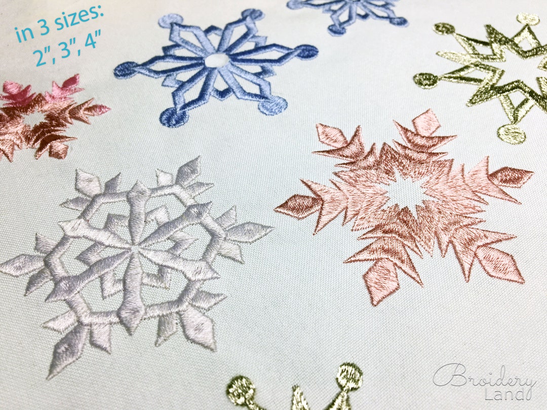 Snowflakes Machine Embroidery Designs Set for Christmas Embroidery Décor - Etsy