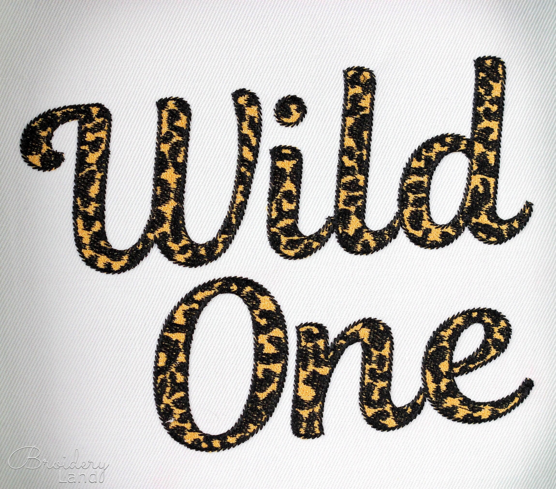 Leopard Machine Embroidery Font Filled Embroidery Rounded Stepstitch ...