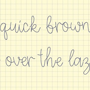 Bean Script Font Machine Embroidery Handwritten Alphabet 6 Sizes: 0.5 ...