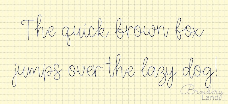 Bean Script Font Machine Embroidery Handwritten Alphabet 6 - Etsy