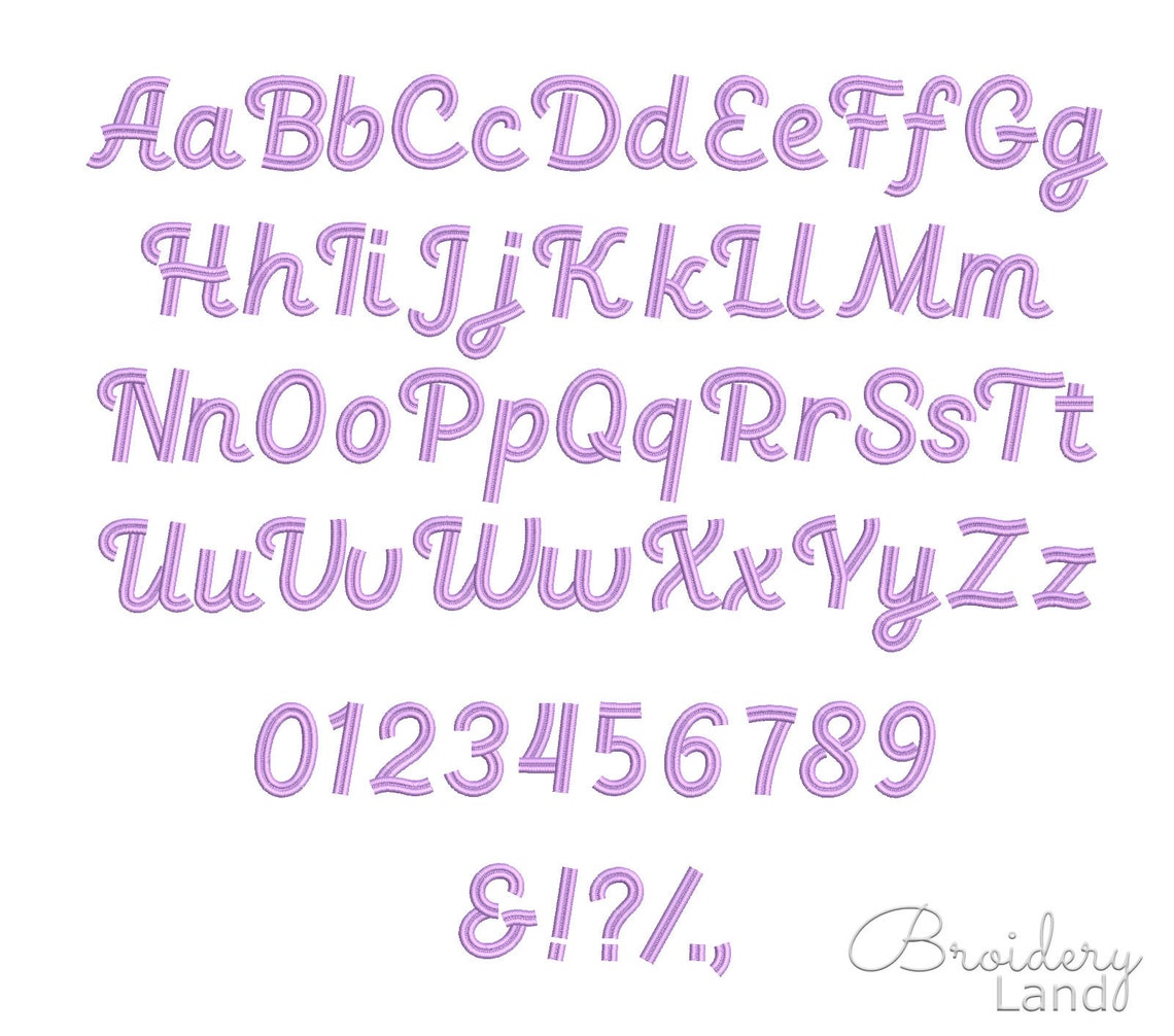 Ella Fringe Machine Embroidery Font for Monogram Script - Etsy