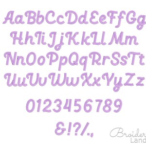 Ella Fringe Machine Embroidery Font for Monogram Script Alphabet 5 ...