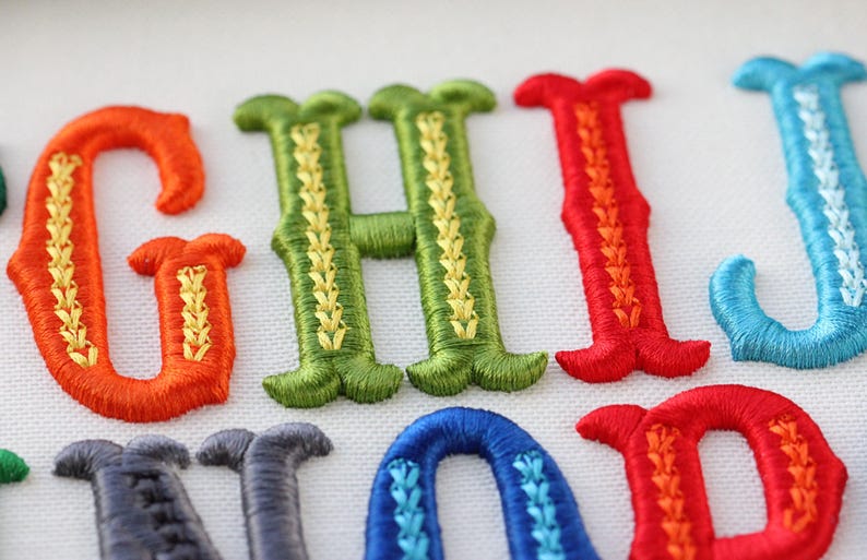 3D Fishtail Puffy Foam Machine Embroidery Font 4 Sizes BX Included - Etsy