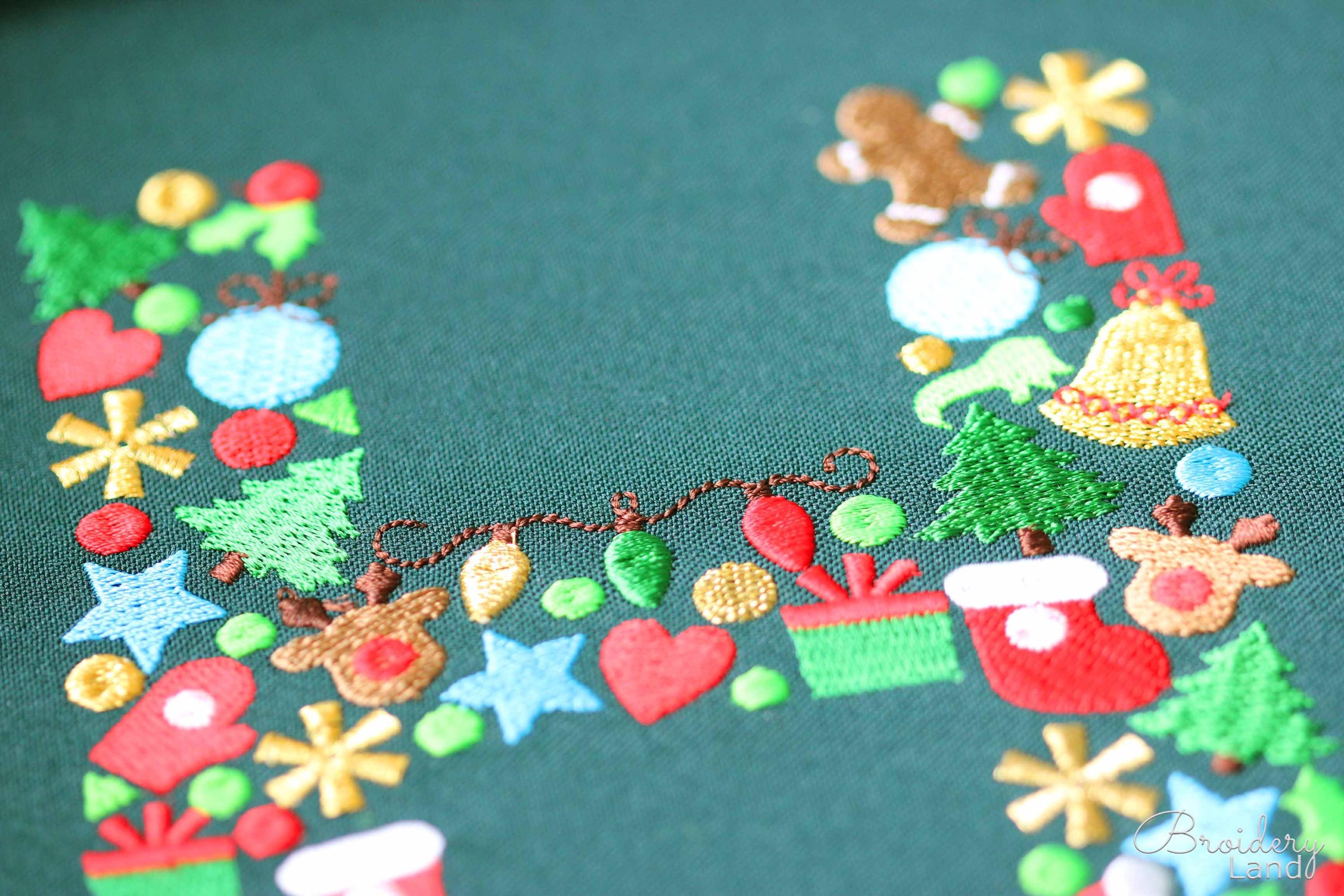 Christmas Letter H Machine Embroidery Design New Year Monogram 4 Sizes ...
