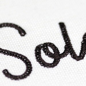 Dense Chain Script Font Machine Embroidery Handwritten "soleil ...