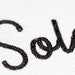 ESA Font Dense Chain Script Font Machine Embroidery Handwritten "soleil ...