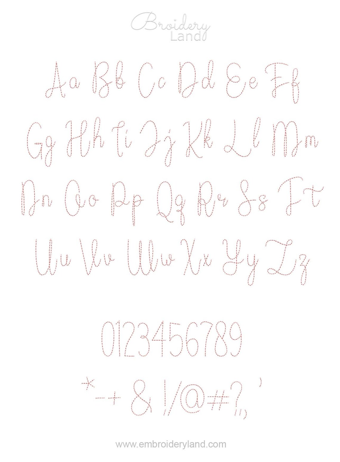 Bean Script Font Machine Embroidery Handwritten Alphabet 6 Sizes: 0.75 ...