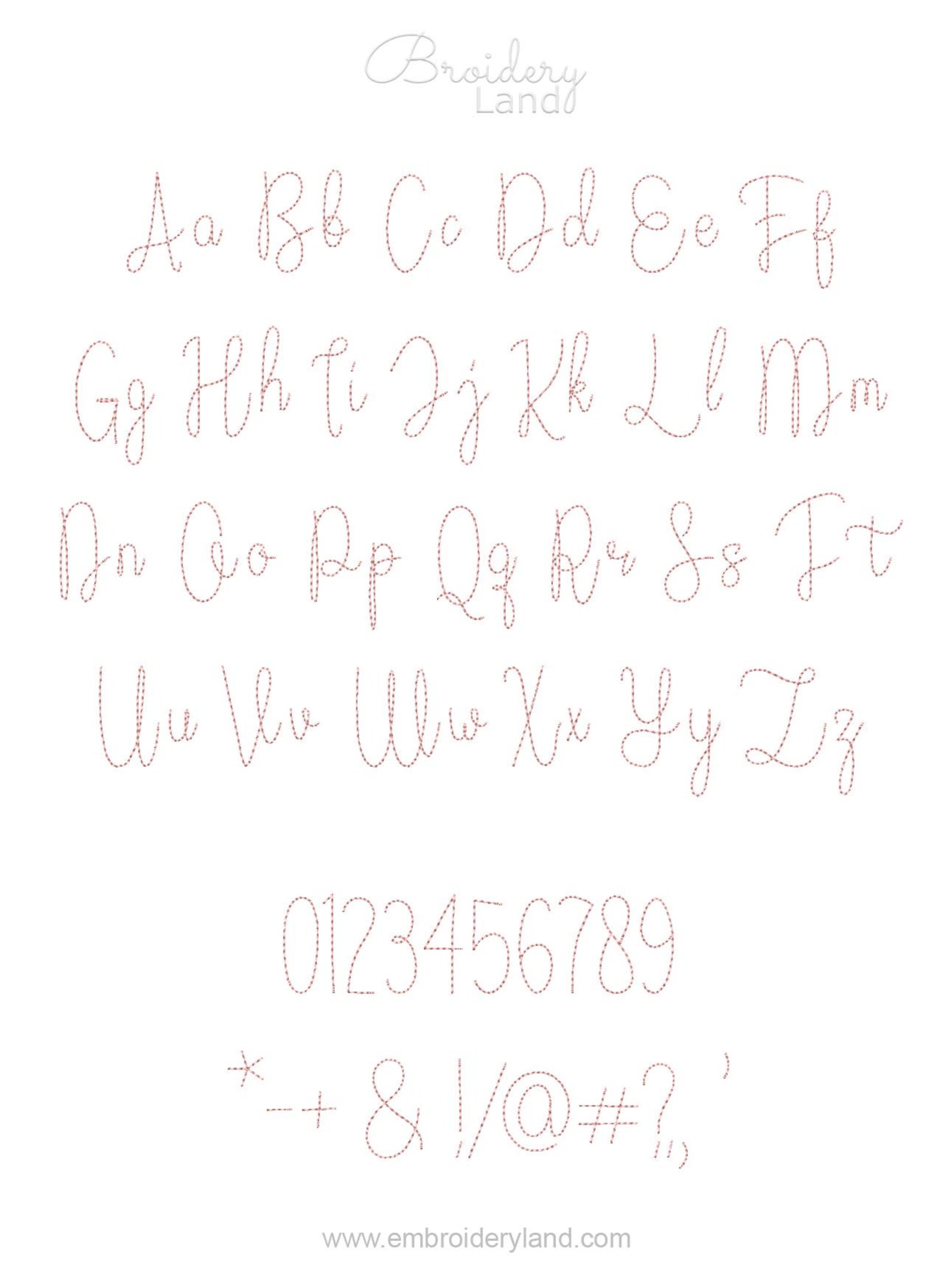 Bean Script Font Machine Embroidery Handwritten Alphabet 6 - Etsy