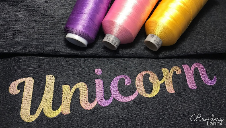 Ella Gradient Embroidery Font Ombre Alphabet Ordinary Threads Required ...