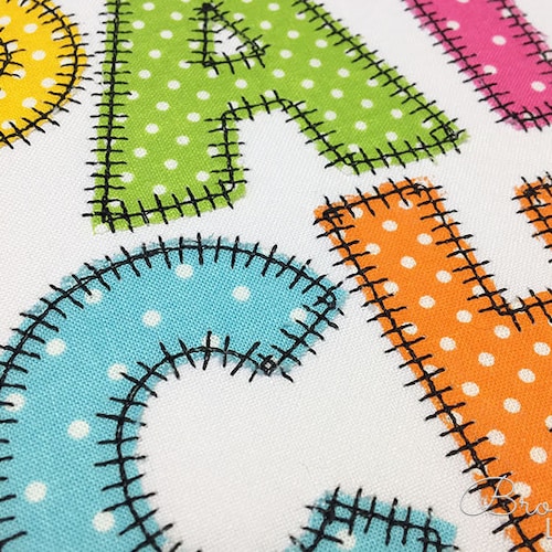 Applique Embroidery Font Cute Alphabet for Personalization - Etsy