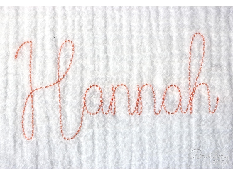 Bean Script Font Machine Embroidery Handwritten Alphabet 6 - Etsy