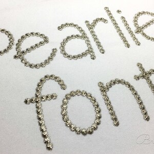 Pearlie Machine Embroidery Font Whimsical Alphabet for Personalization ...