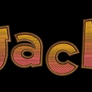 Gradient Machine Embroidery Font With Outlines Ombre Alphabet Ordinary ...