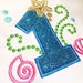 Mermaid Number 1 Applique Machine Embroidery Design Monogram for Girls ...