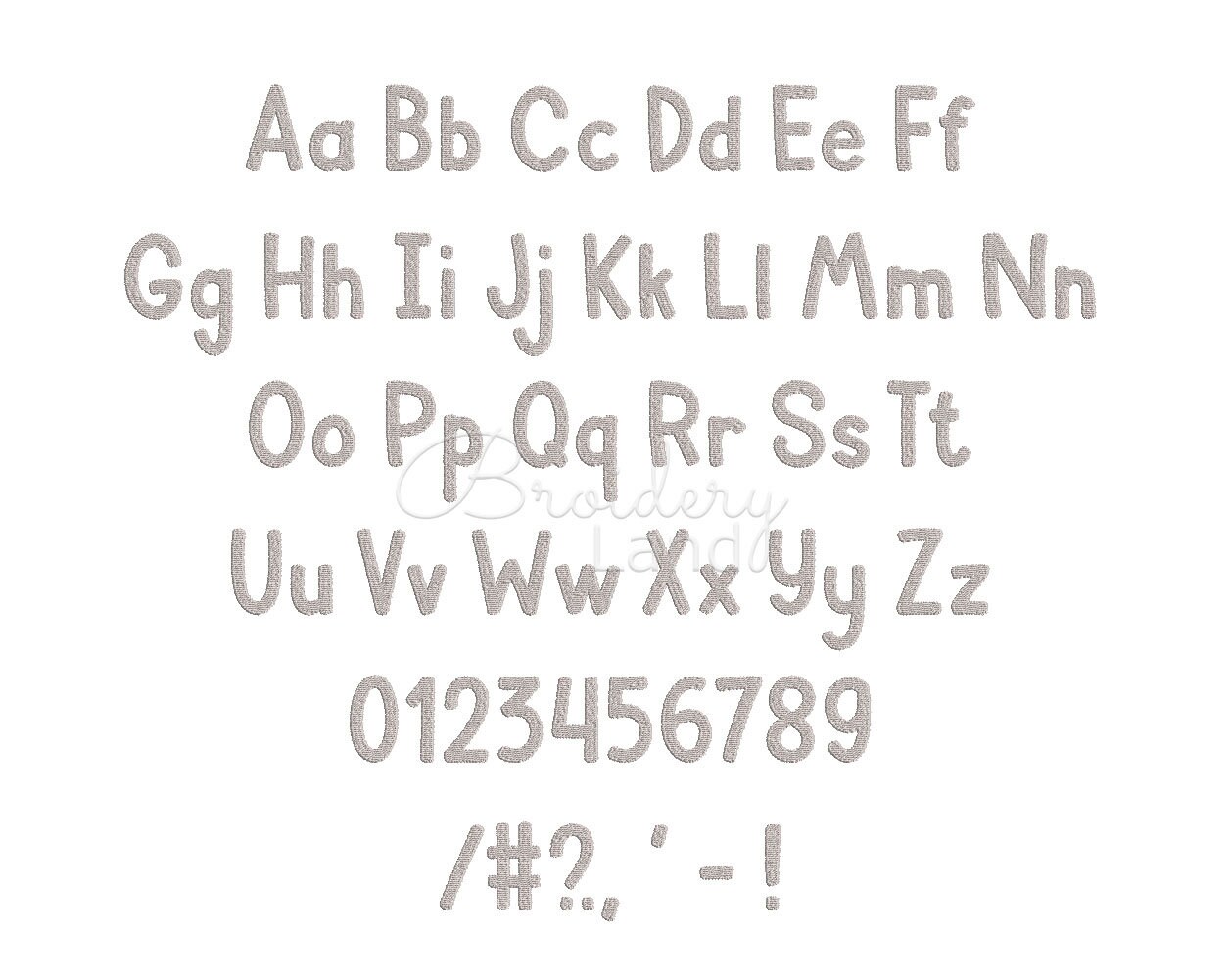 Machine Embroidery Font Filled Embroidery Rounded Stepstitch Alphabet 5 ...