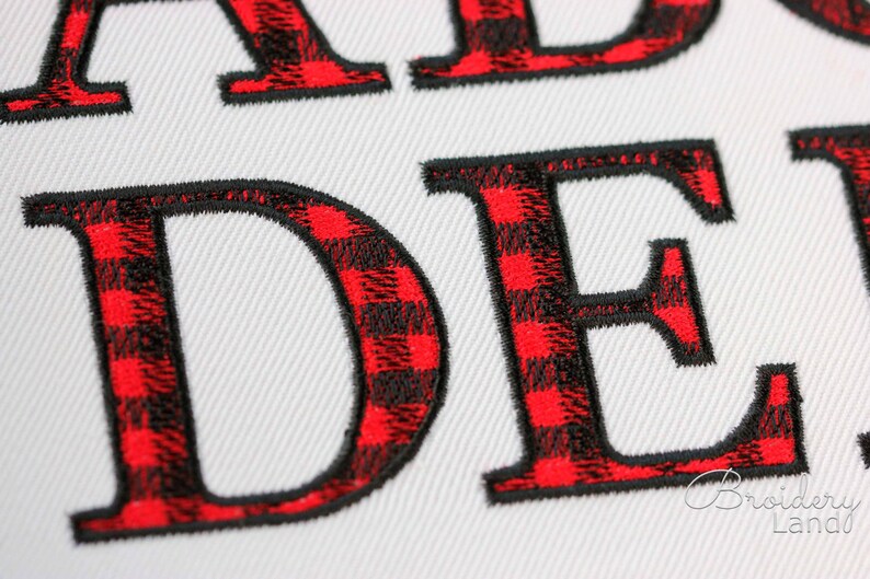 BX Included! Filled Buffalo Alphabet Machine Embroidery Monogram Font 4 ...