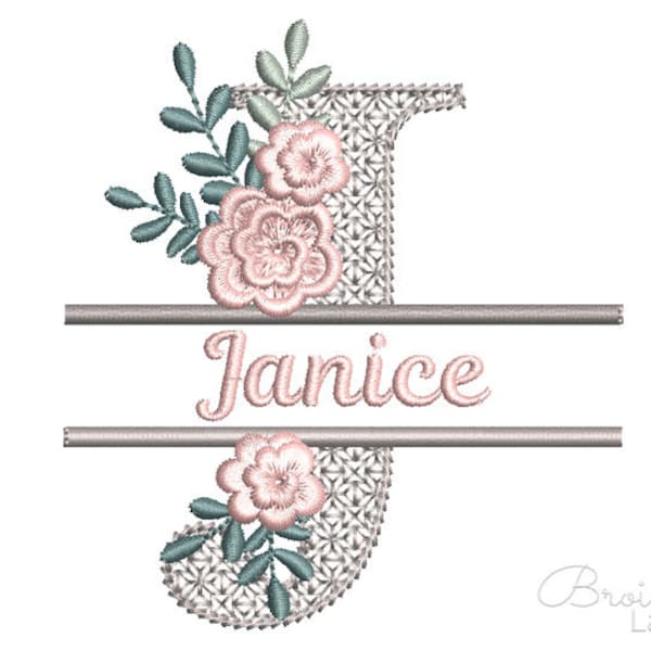 Letter J Embroidery - Etsy