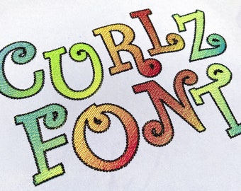 Gradient Font for Machine Embroidery ORDINARY THREADS Required Ombre ...