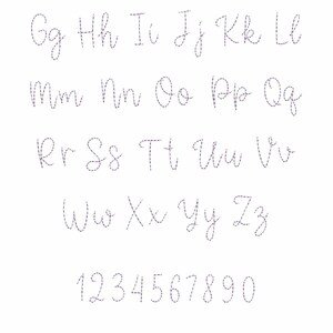 Bean Script Font Machine Embroidery Handwritten Alphabet 6 Sizes: 0.5 ...